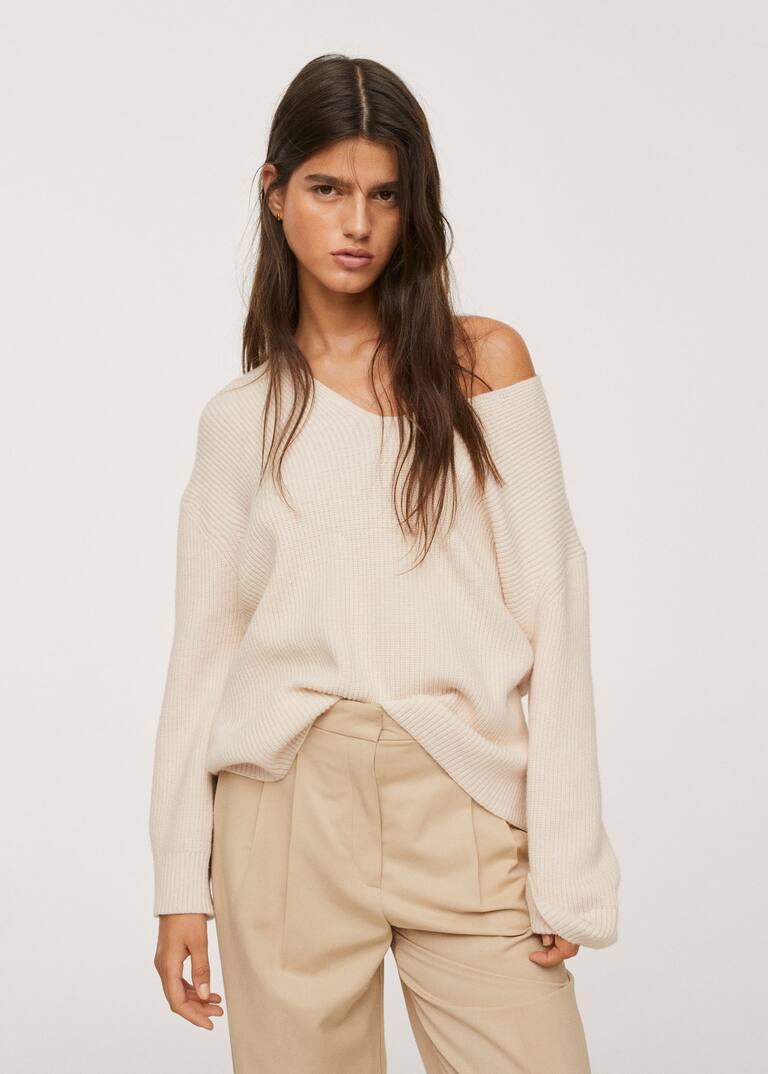 Oversize Knit Sweater Woman Mango Canada