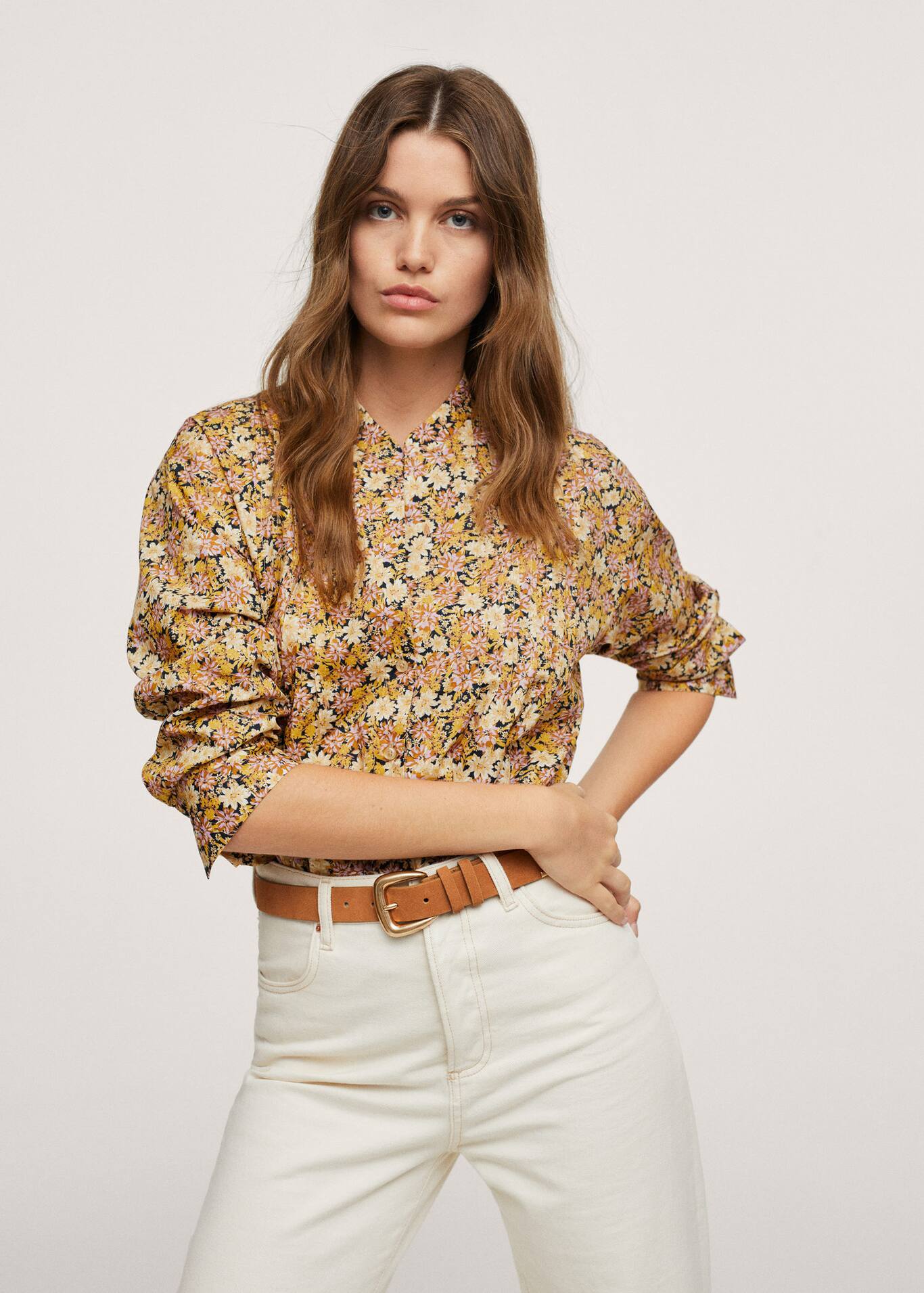 100% cotton blouse - Women | MANGO OUTLET USA