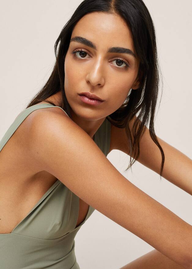 Open Neckline Body Woman Mango Outlet Greece