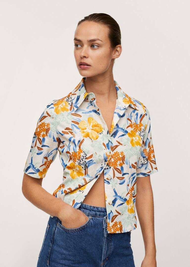 Floral Print Shirt Women Mango Outlet Usa