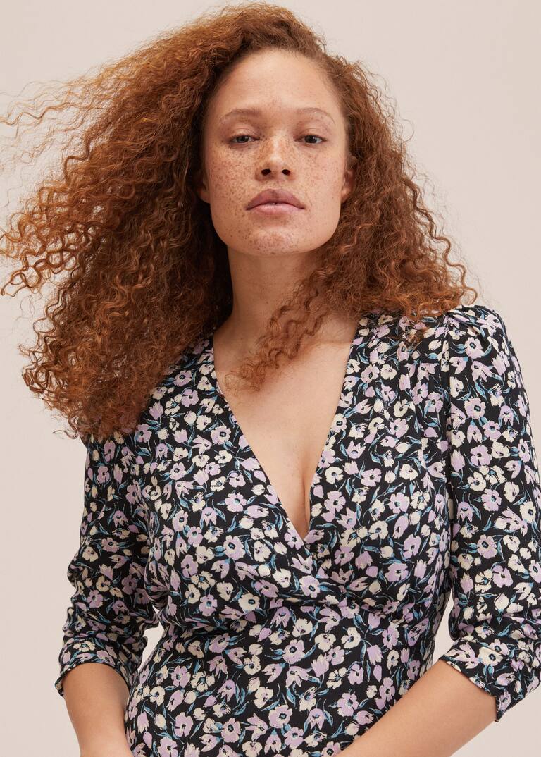 Floral print dress - Woman | MANGO OUTLET Bulgaria
