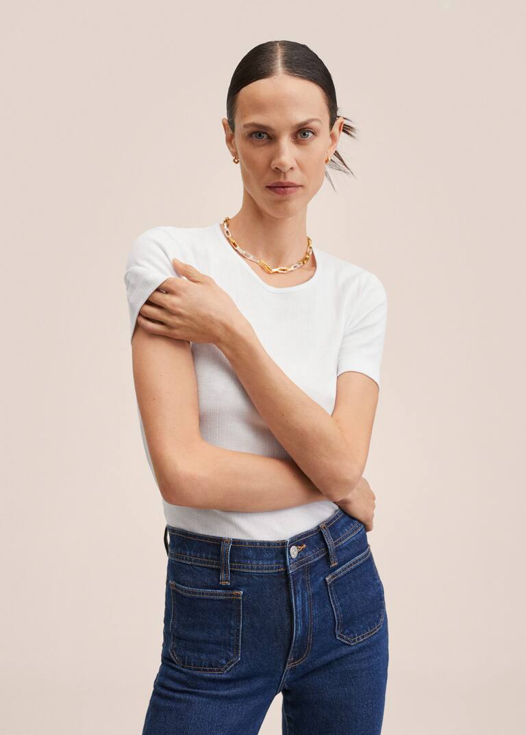 100 Cotton T Shirt Woman Mango Singapore