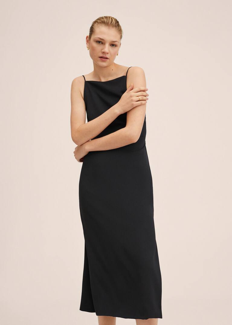 Cut Out Back Dress Women Mango Usa
