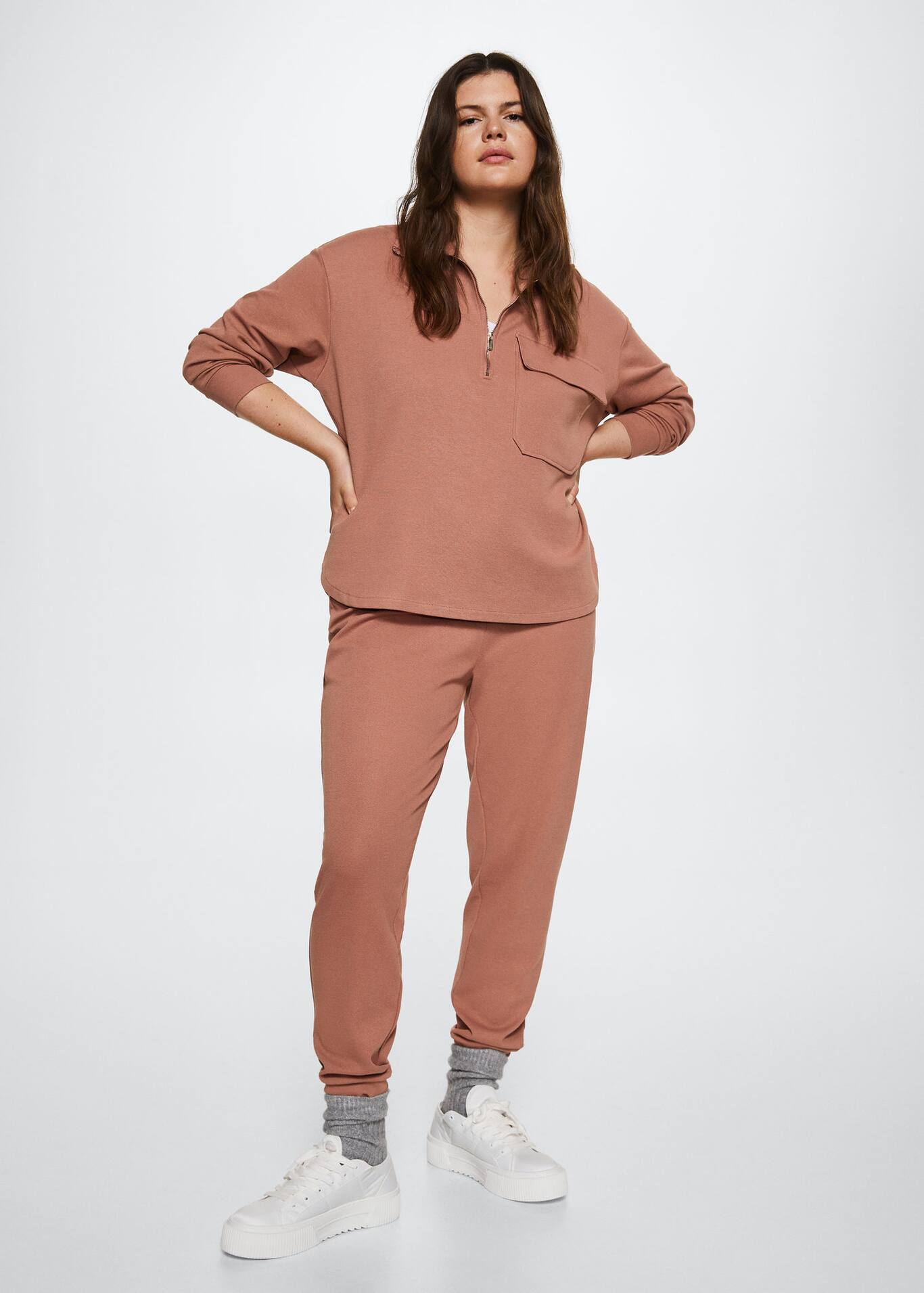 Pocket cotton sweatshirt - Woman | MANGO OUTLET Lithuania