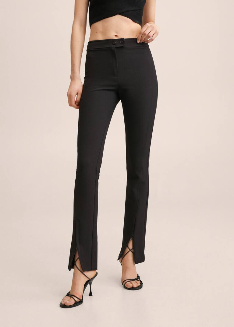 Slit Hem Pants Women Mango Outlet Usa
