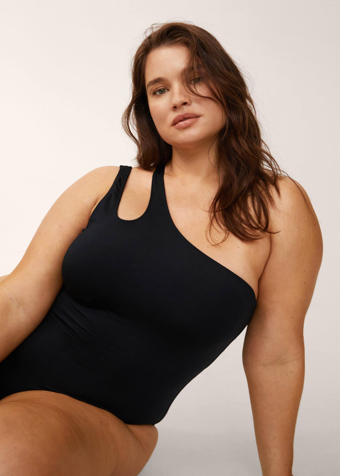 Asymmetrical Swimsuit With Wide Straps Women Mango Outlet Usa