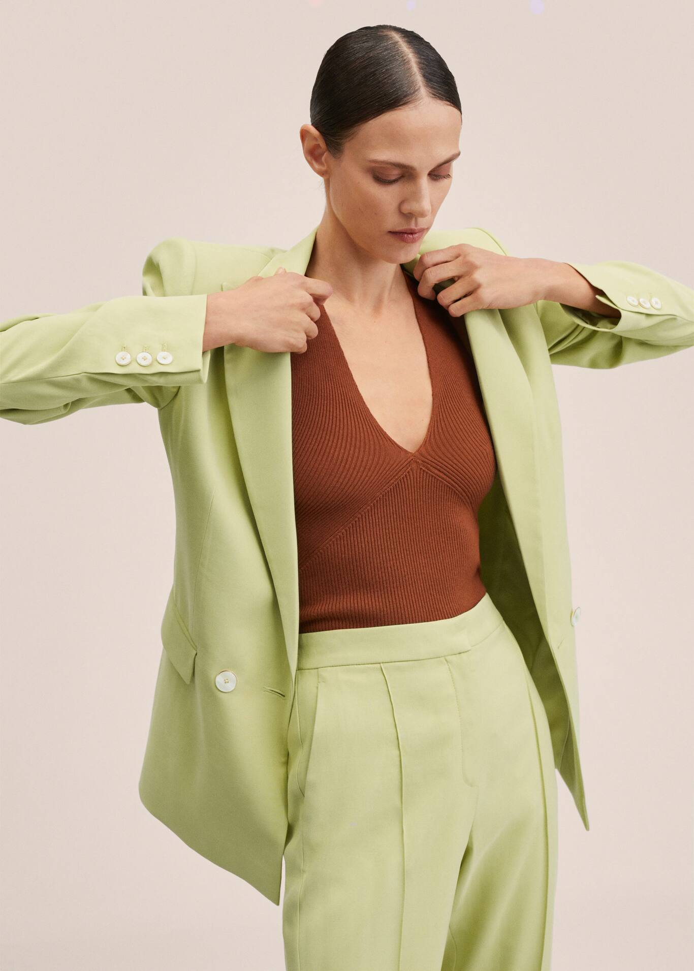 Suit cropped trousers - Woman | MANGO OUTLET Bulgaria