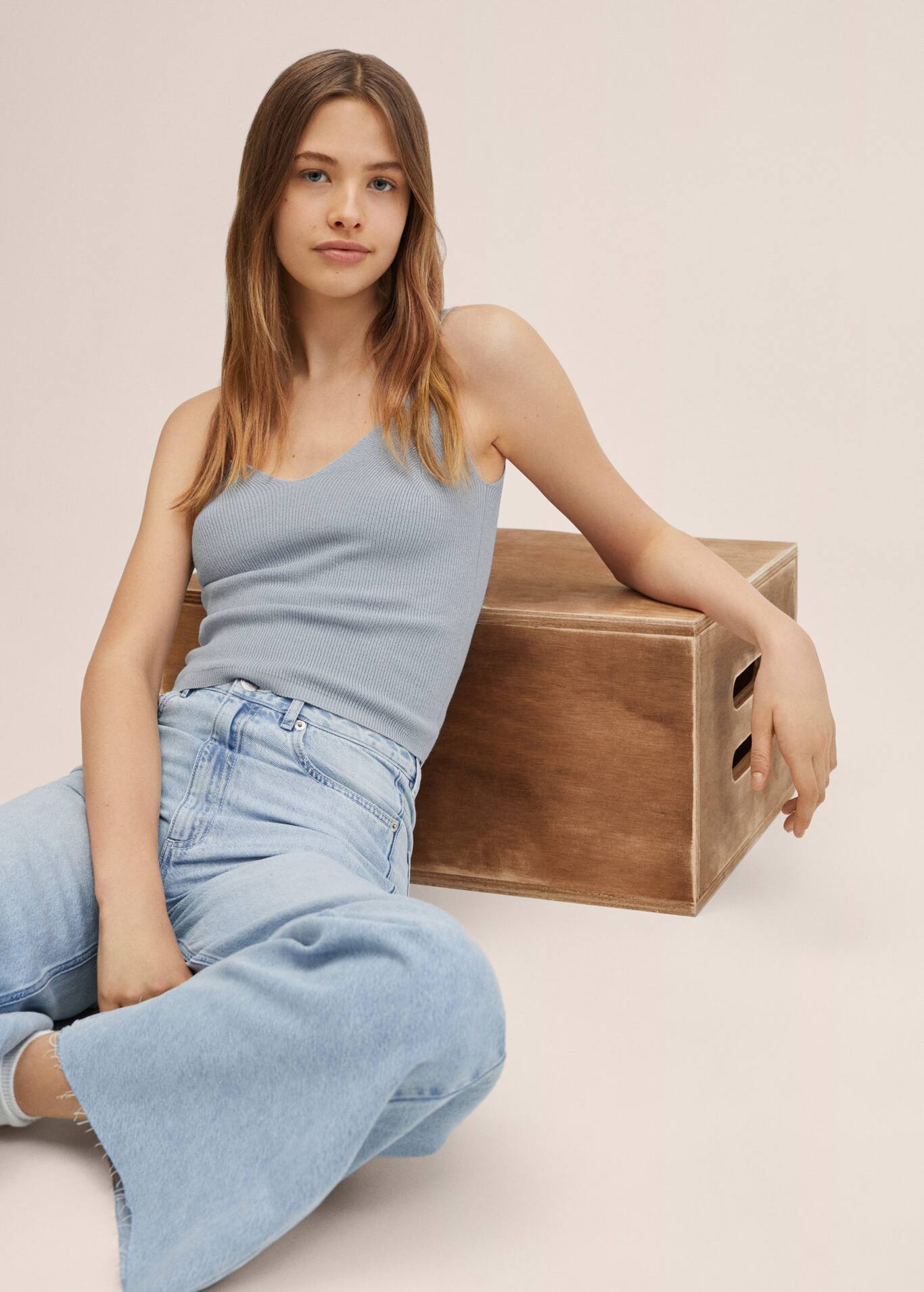 Ribbed knit top - Girls | MANGO OUTLET Bulgaria