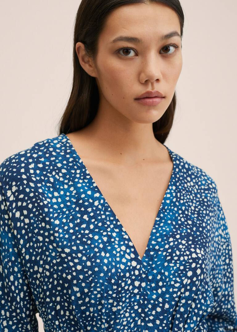 Printed cut-out detail dress - Women | MANGO OUTLET USA