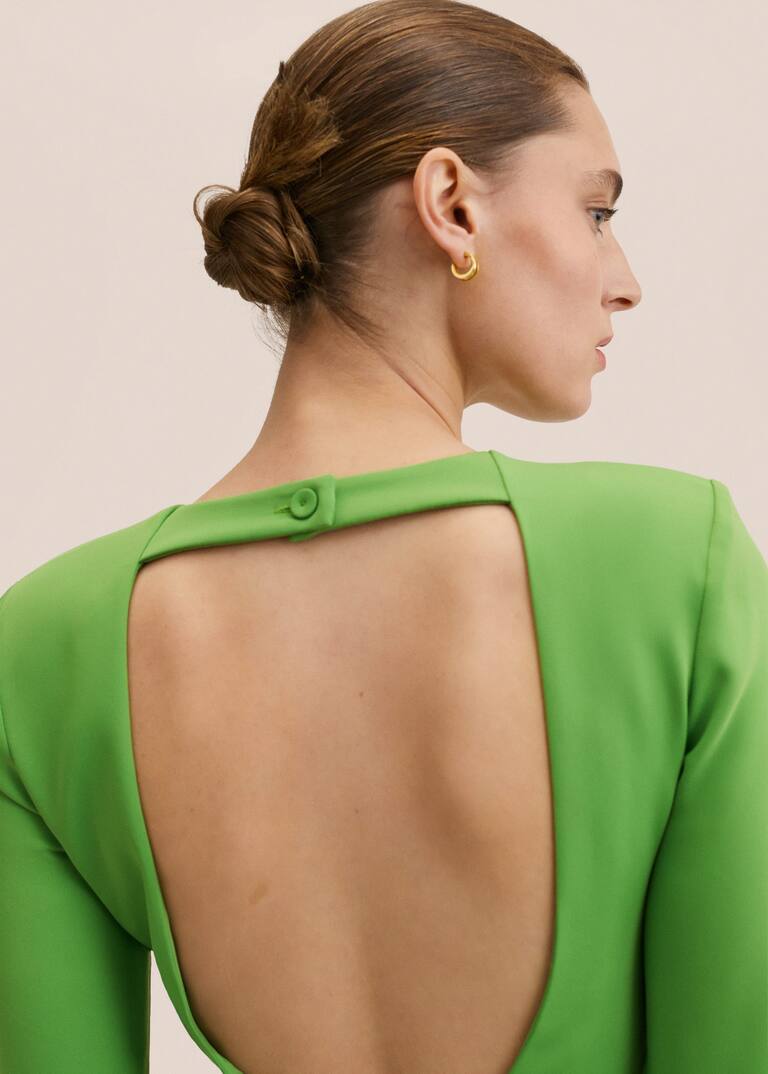 Cut Out Back Dress Women Mango Outlet Usa