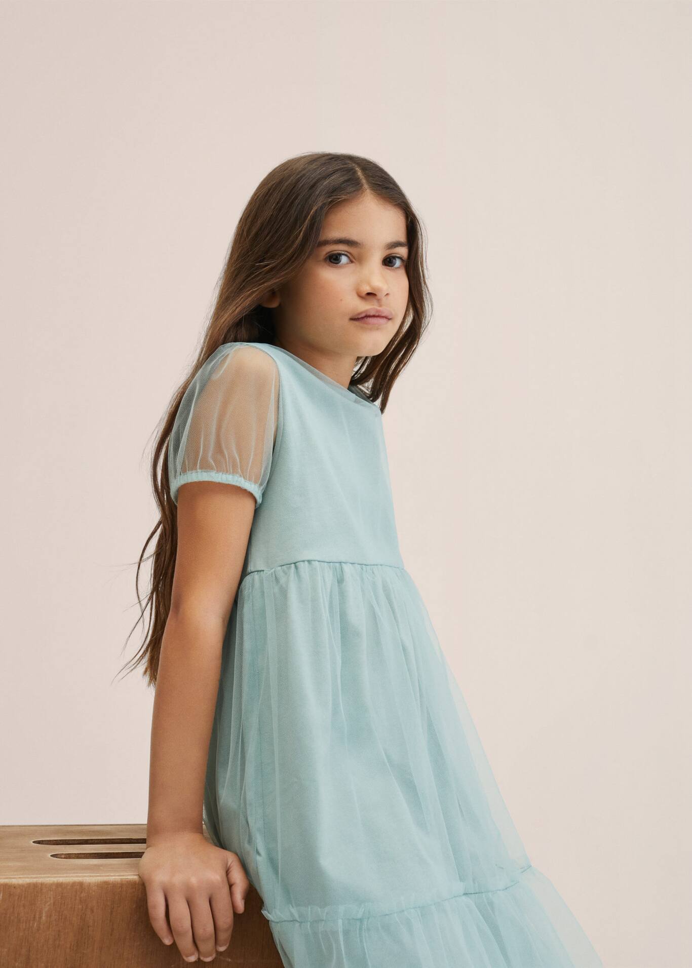 Ruffled tulle dress - Girls | MANGO OUTLET United Kingdom