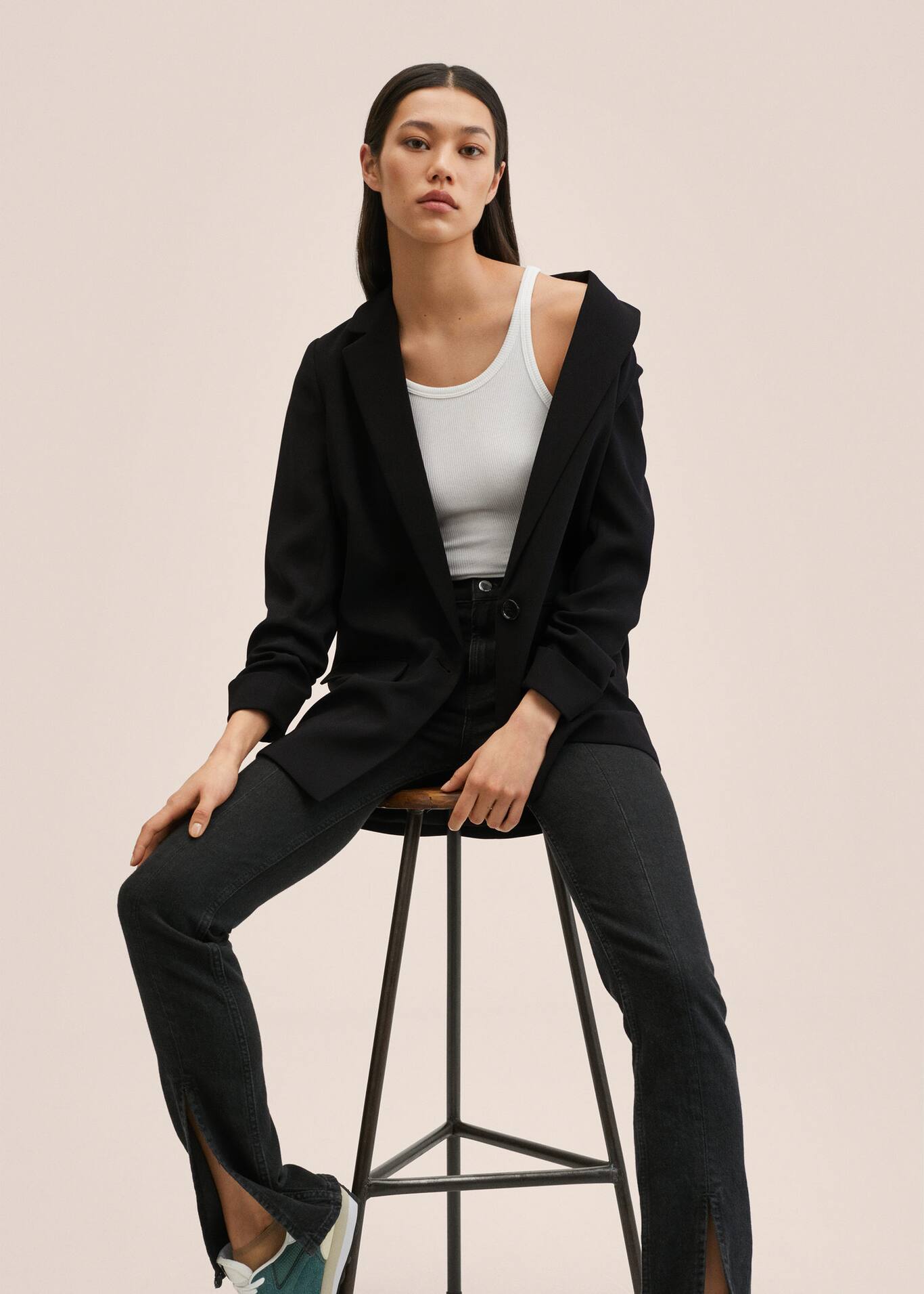 Flowy Suit Blazer Women Mango Outlet Usa