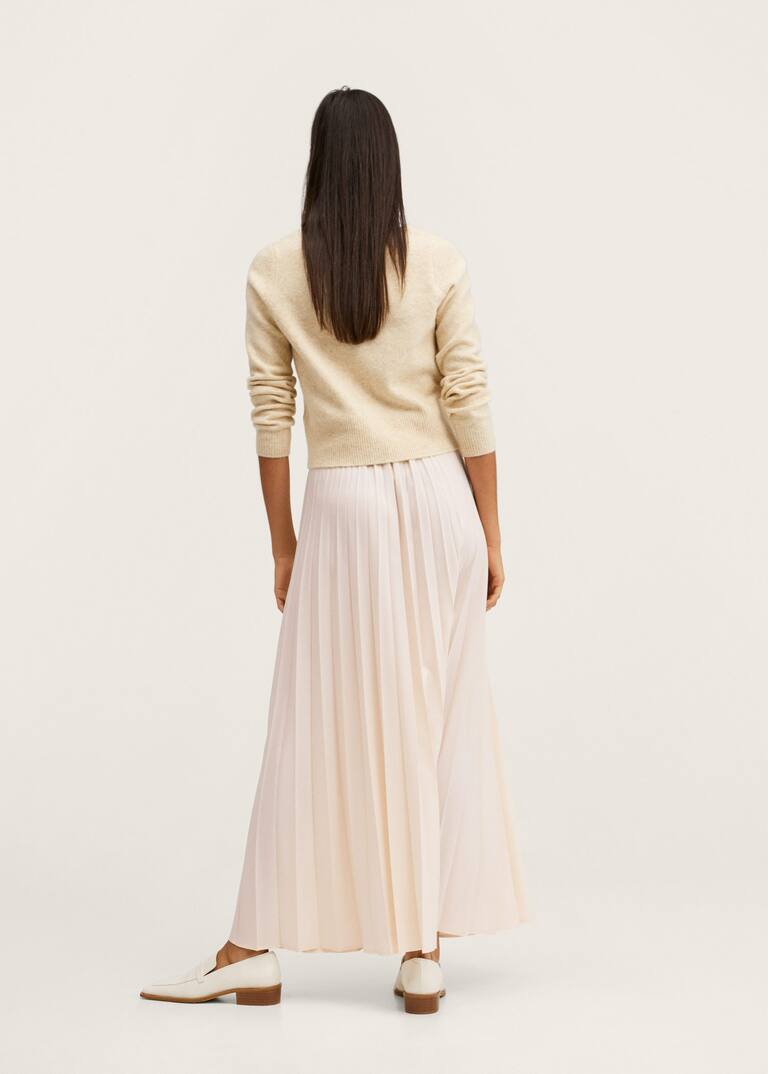 Pleated Long Skirt Woman Mango Outlet Greece