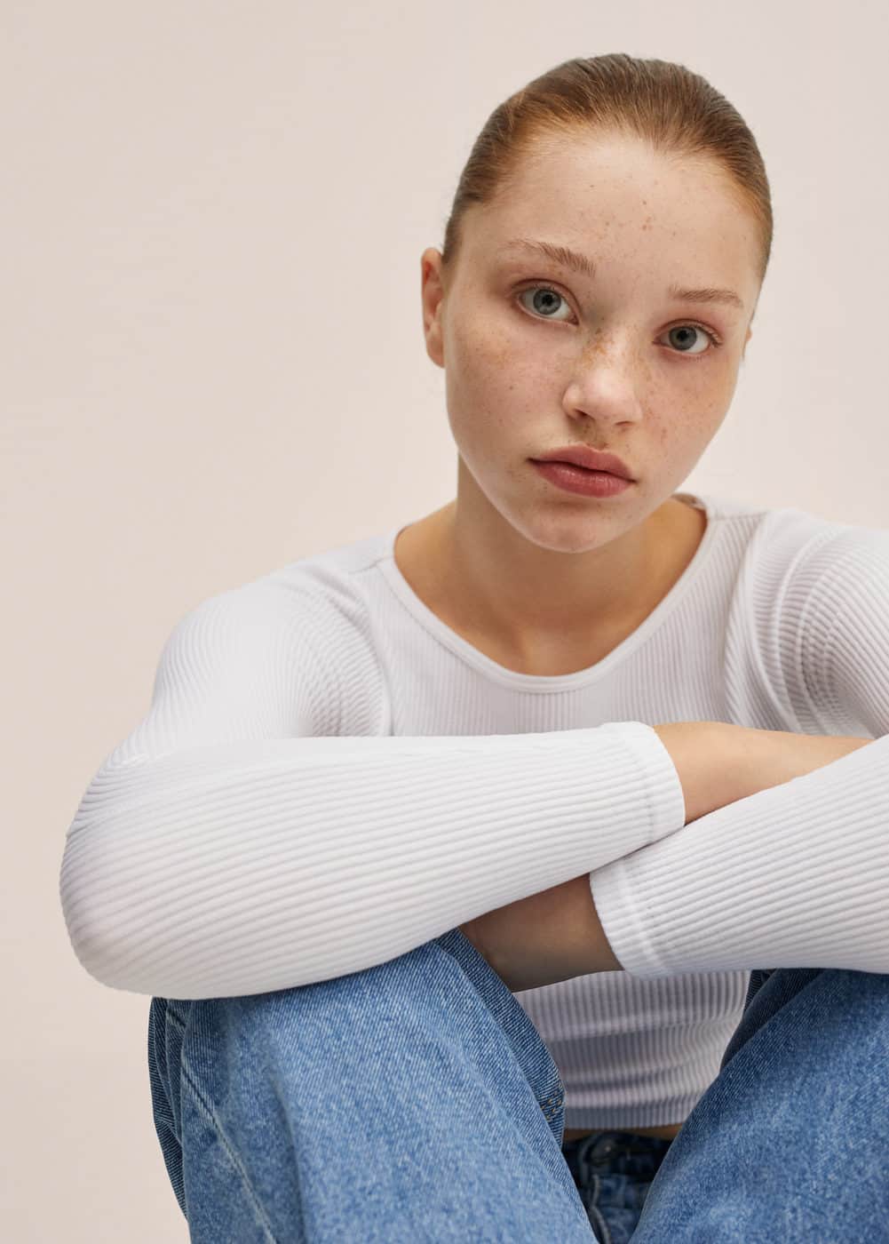Ribbed Crop T shirt Teenage Girl Mango Teen Croatia ribbed-crop-t-shirt-teenage-girl-mango-teen-croatia