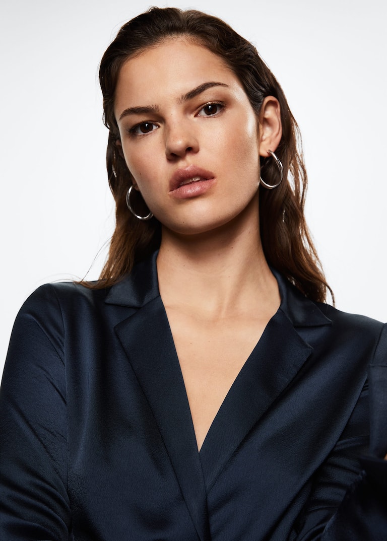 Satin Shirt Dress Women Mango United Kingdom