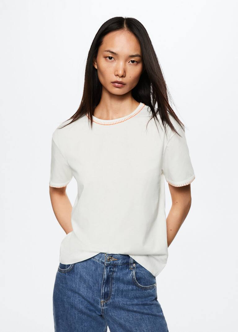 Embroidered Cotton Shirt Women Mango United Kingdom