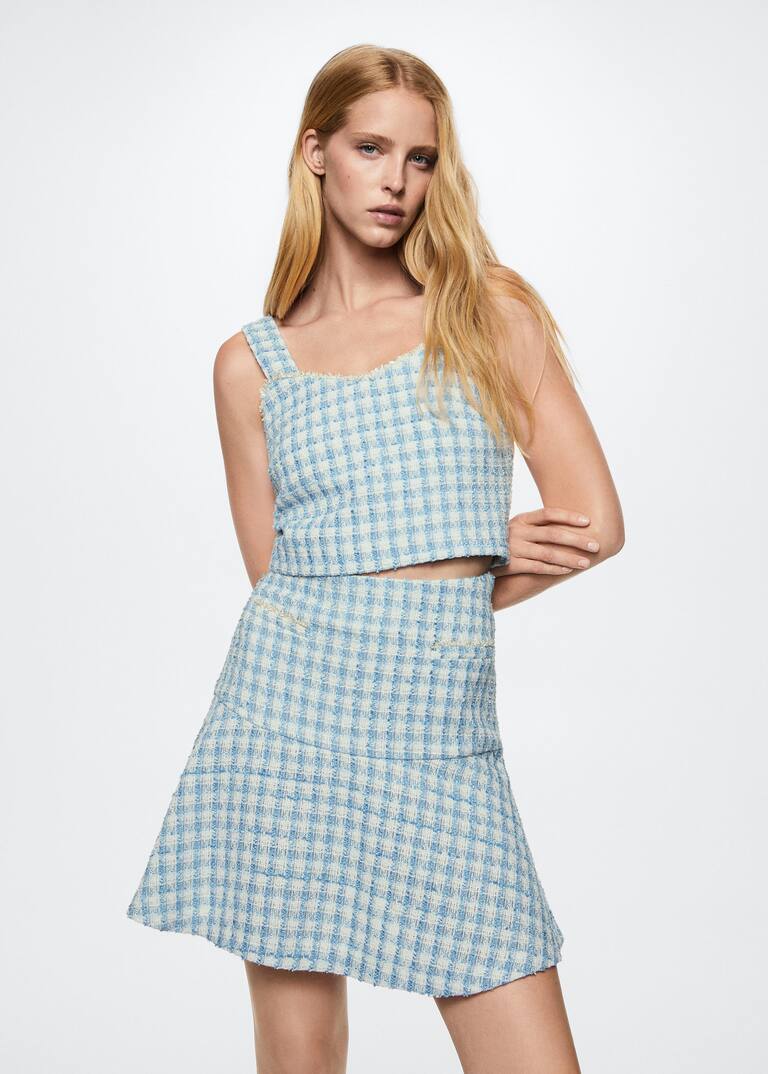 Tweed Top Women Mango United Kingdom