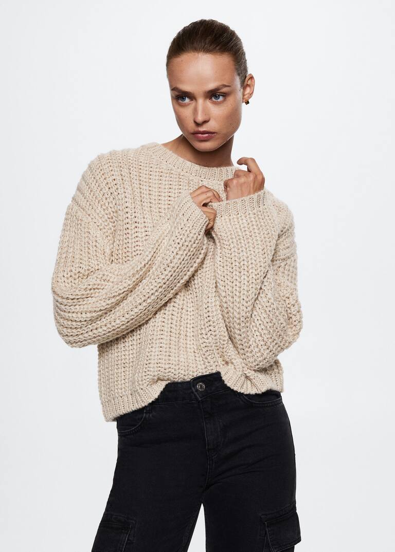 Chunky Knit Sweater Women Mango Usa