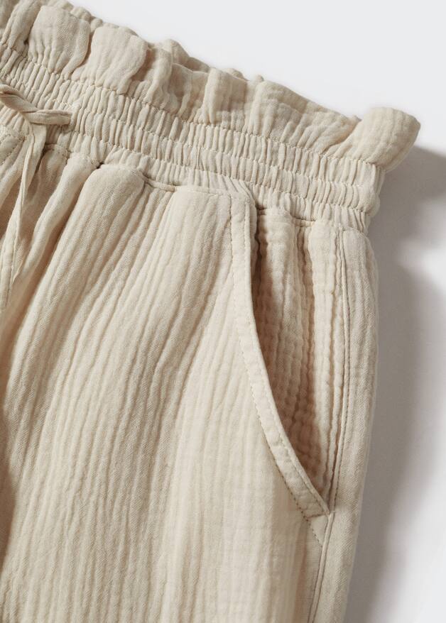 Bambula cotton trousers - Woman | MANGO OUTLET Greece