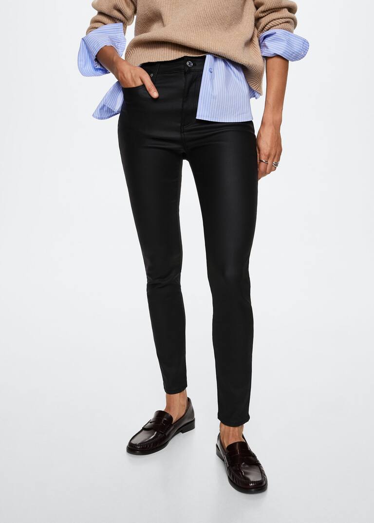 Coated Skinny Push Up Jeans Women Mango Usa