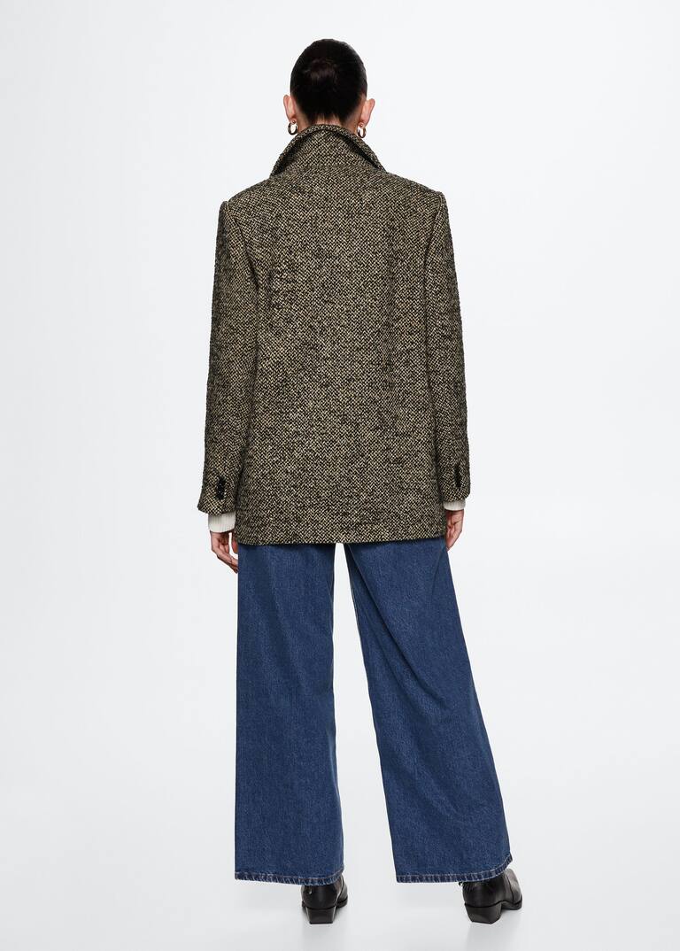 Textured flecked wool coat - Women | Mango USA