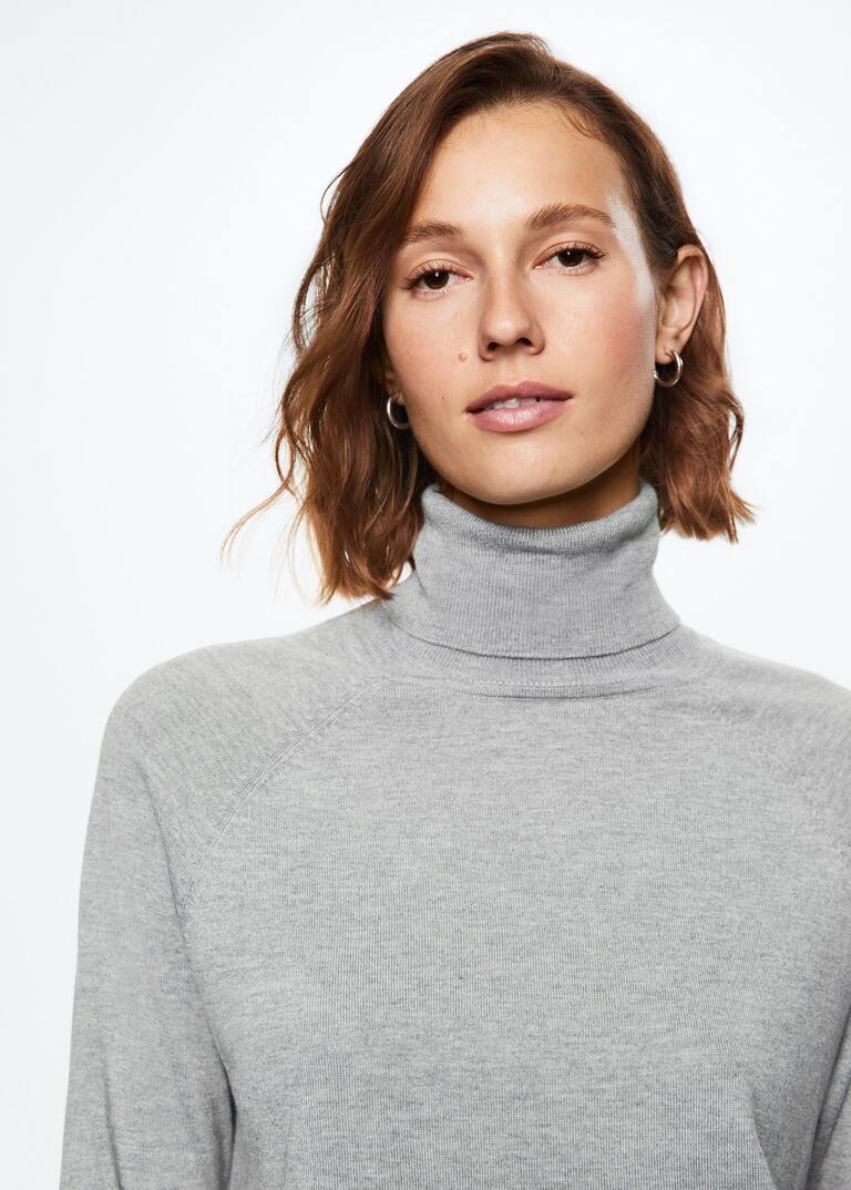 Pull Over Maille Col Roulé Femme Mango Belgique