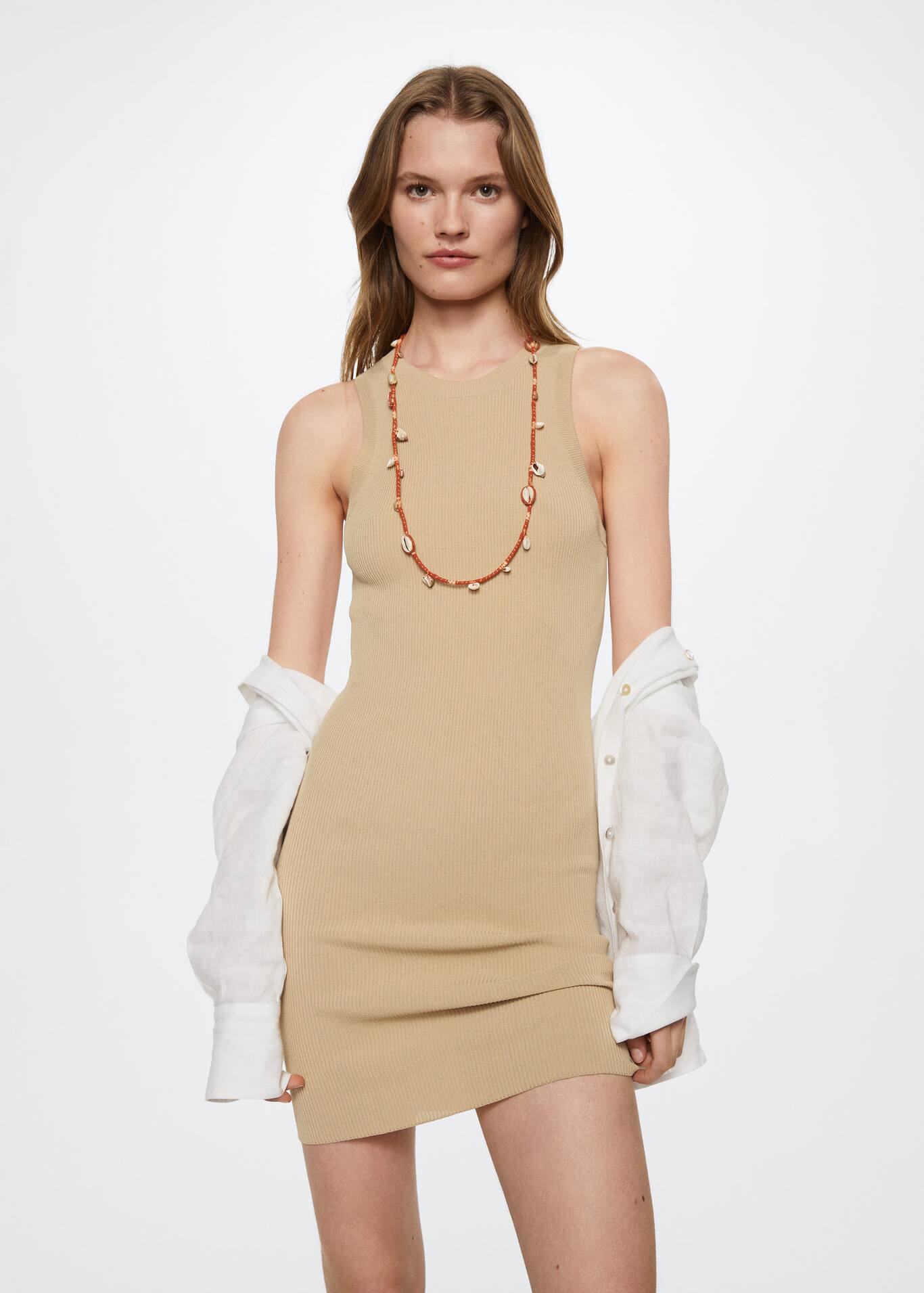 Ribbed Knit Dress Women Mango Outlet Usa