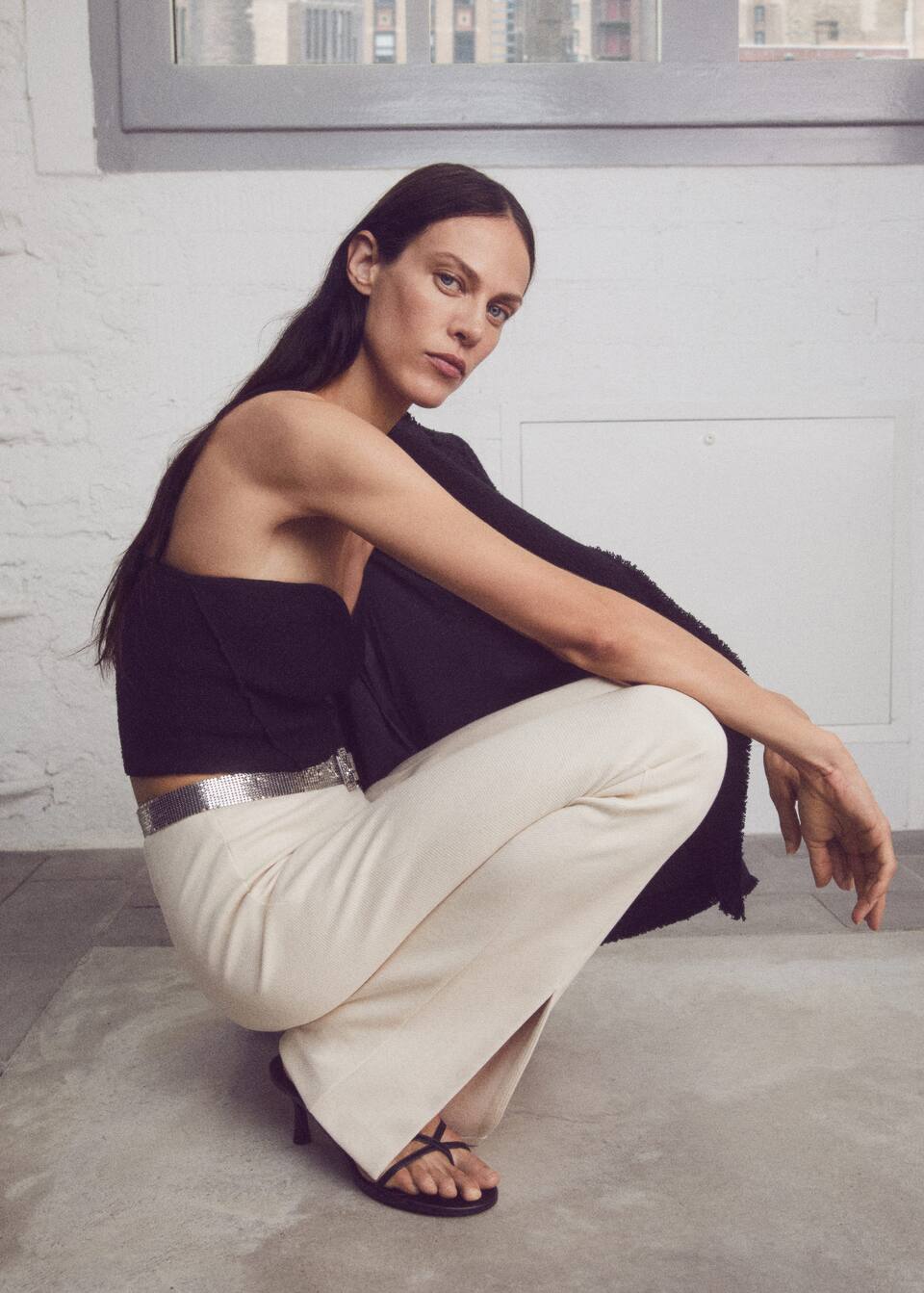 Slit Hem Pants Women Mango Outlet Usa