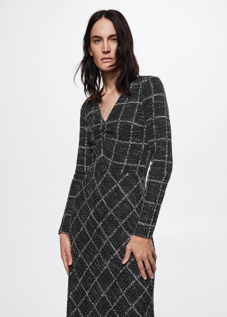 Check knit dress - Woman | Mango Ireland