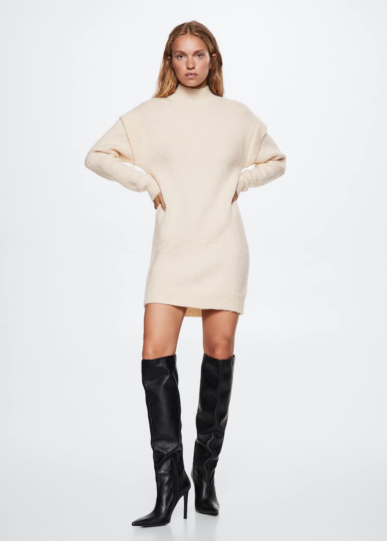 Short Knitted Dress Women Mango Usa