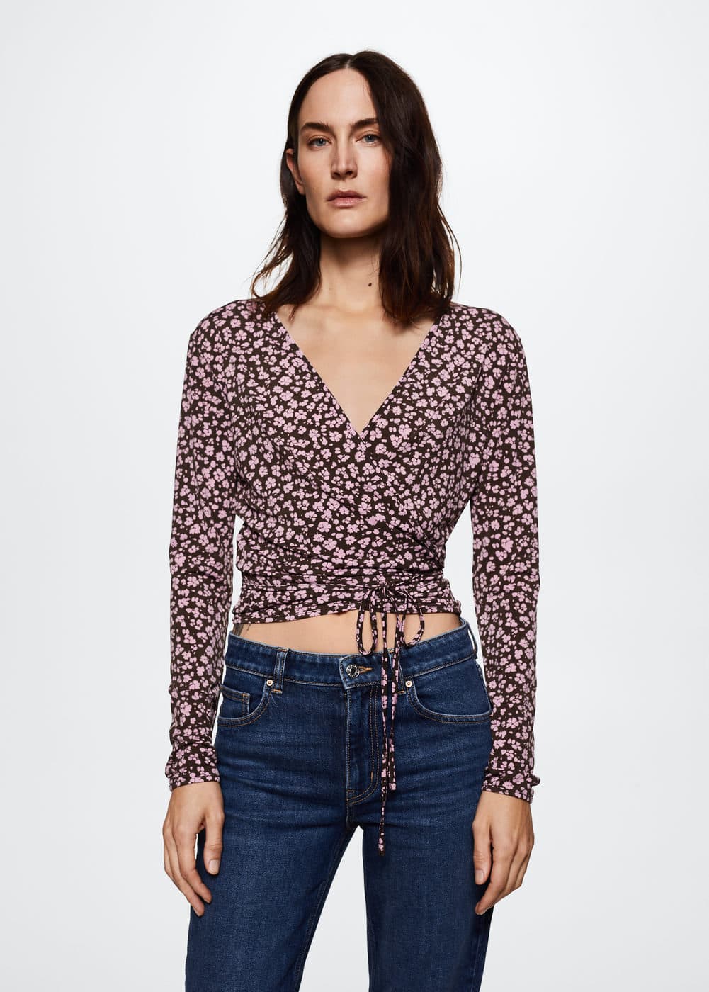 Maglietta scollatura incrociata - Donna | Mango Italia