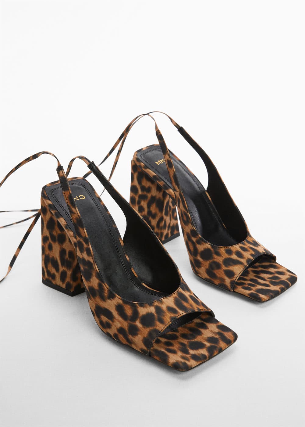 Sandalia tacón animal print - Mujer | Mango España