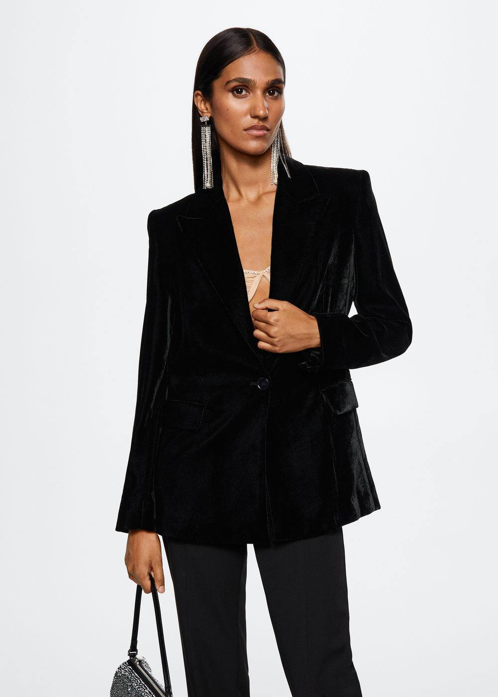 Veste De Costume Velours Femme Mango Luxembourg