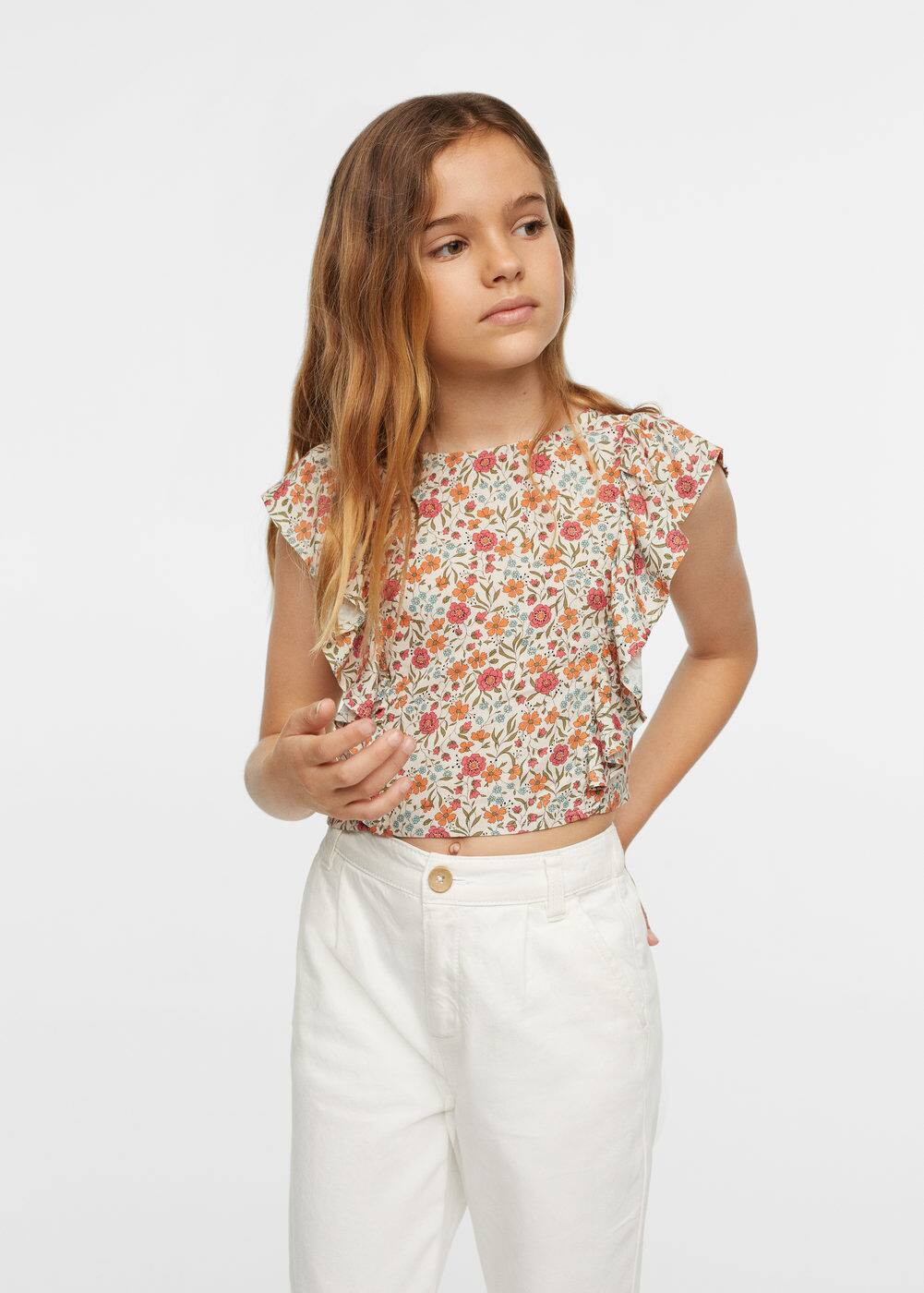 Floral print blouse - Girls | MANGO OUTLET United Kingdom