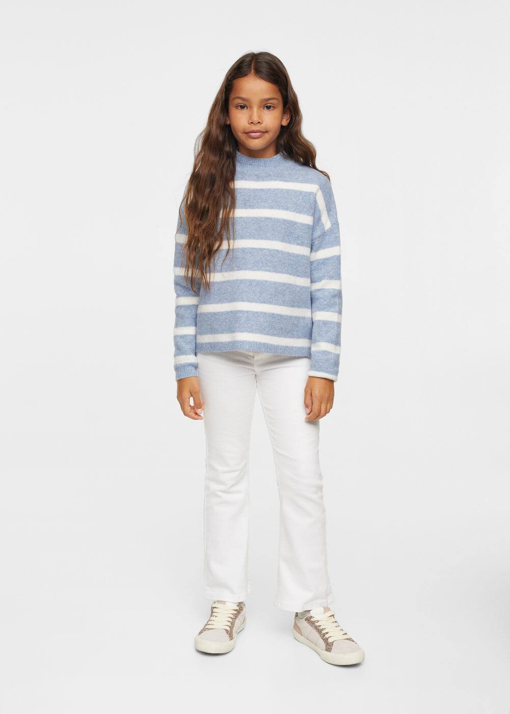 Striped Knit Sweater Woman Mng Australia