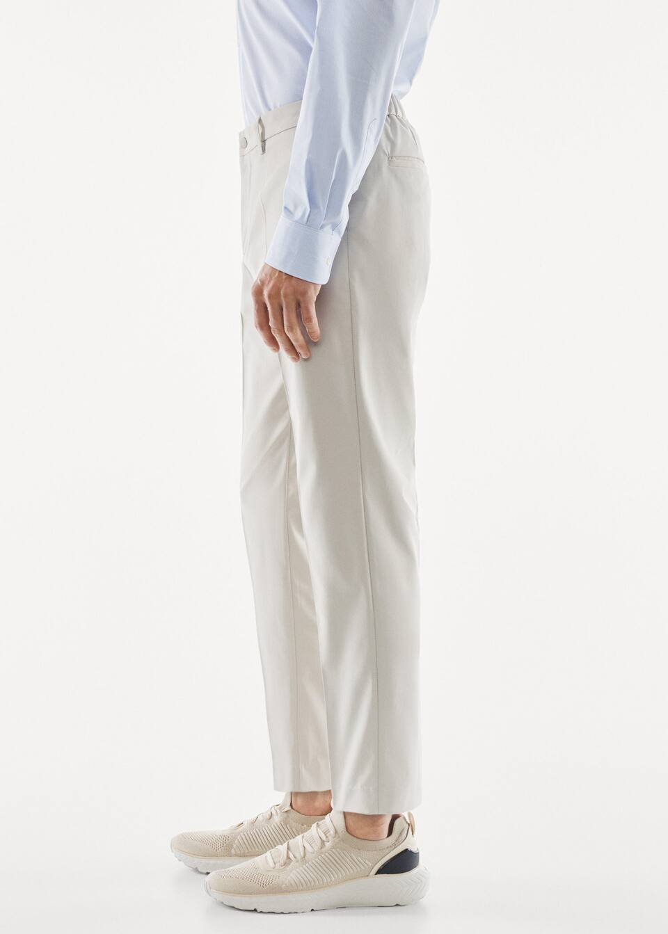 Pantalon Costume Slim Fit Tissu Technique Homme Mango Outlet France