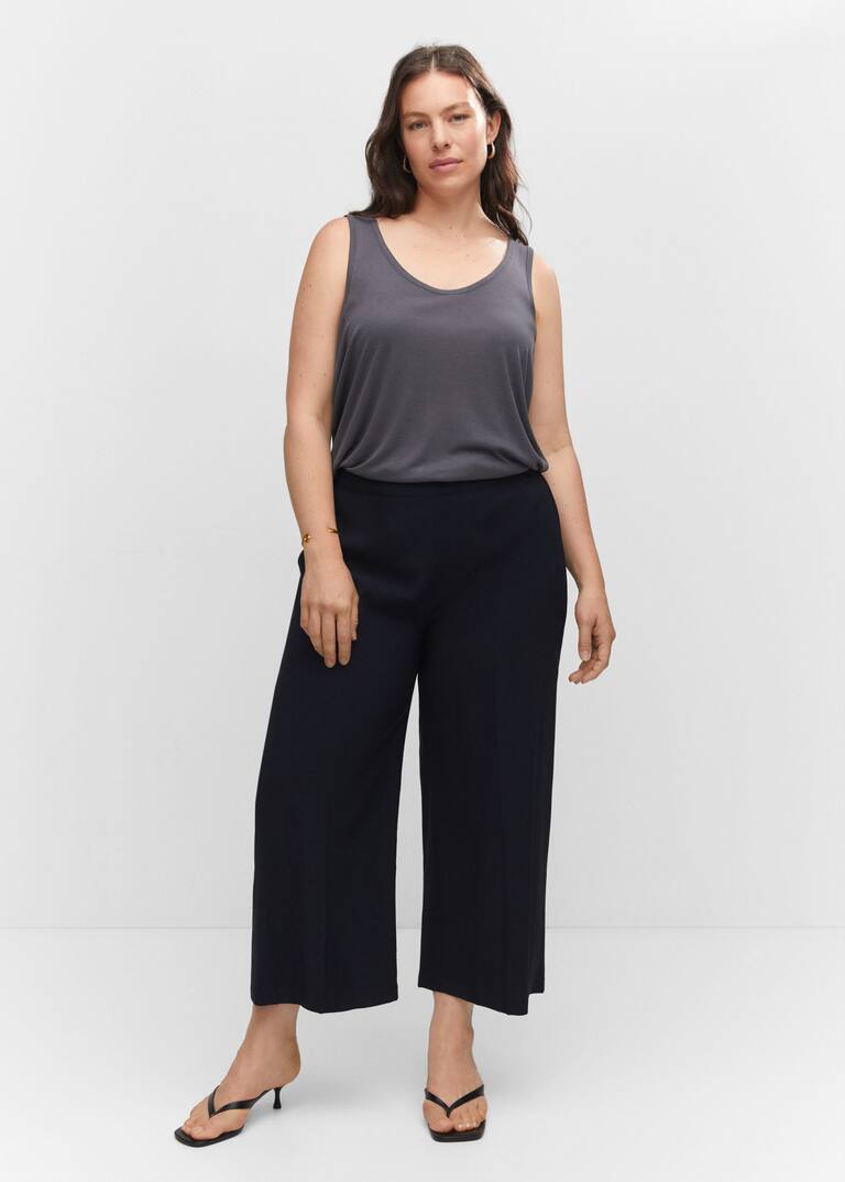 High Waist Palazzo Pants Women Mango Usa