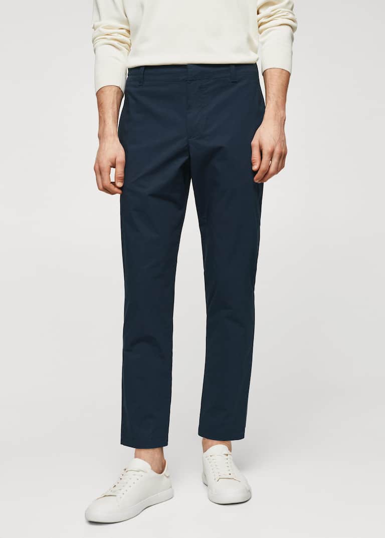Slim Fit Cotton Trousers Men Mango Man United Kingdom