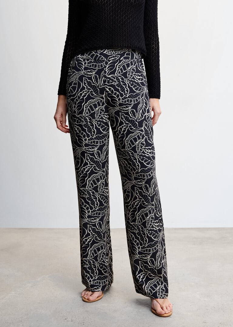 Floral Palazzo Pants Women Mango Usa