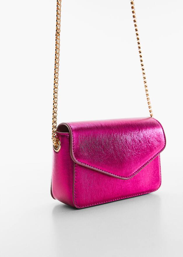 Bolso Metalizado Cadena Mujer Mango Andorra