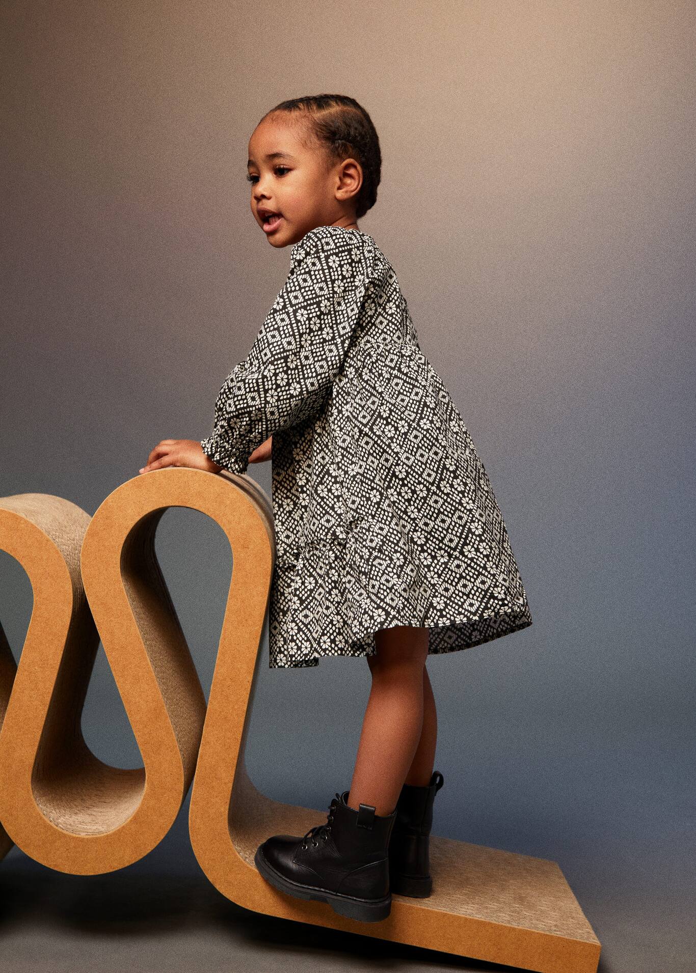 Printed Ruched Dress - Girls | Mango Outlet Latvia