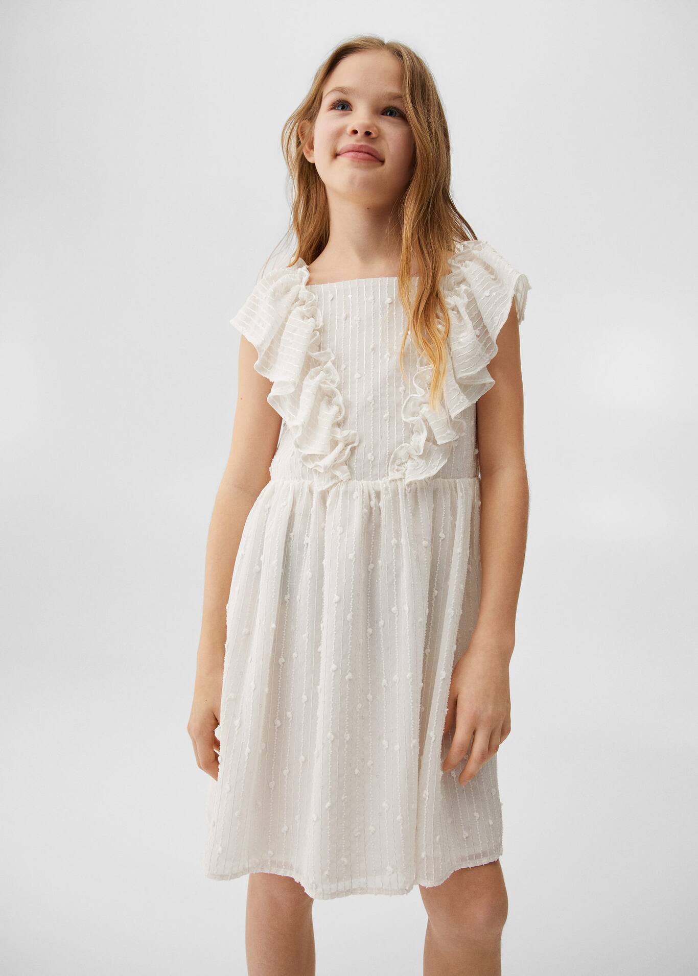 Ruffled dress - Girls | MANGO OUTLET Bulgaria