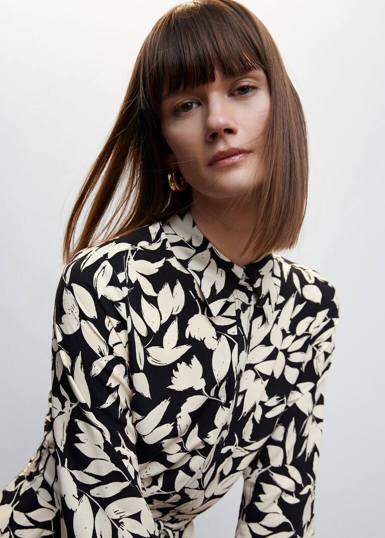 Printed Shirt Dress Woman Mango The Philippines