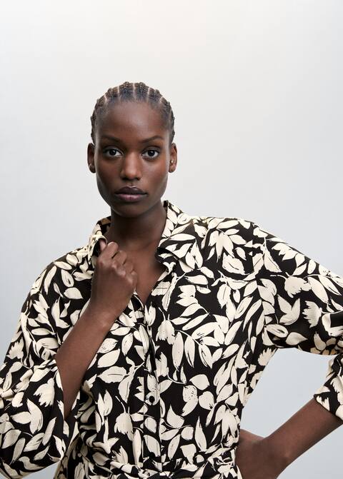 Printed Shirt Dress Woman Mango The Philippines
