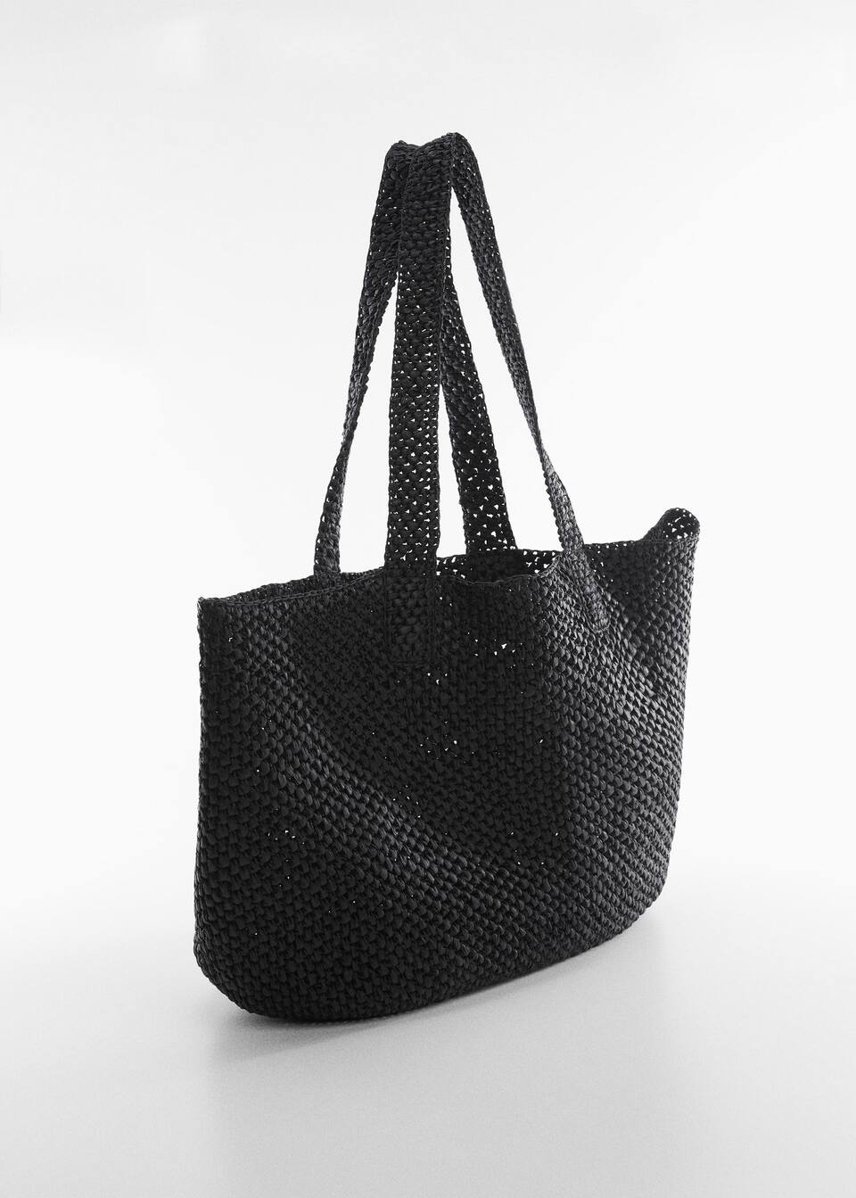 Bolso Shopper Fibra Natural Mujer Mango España