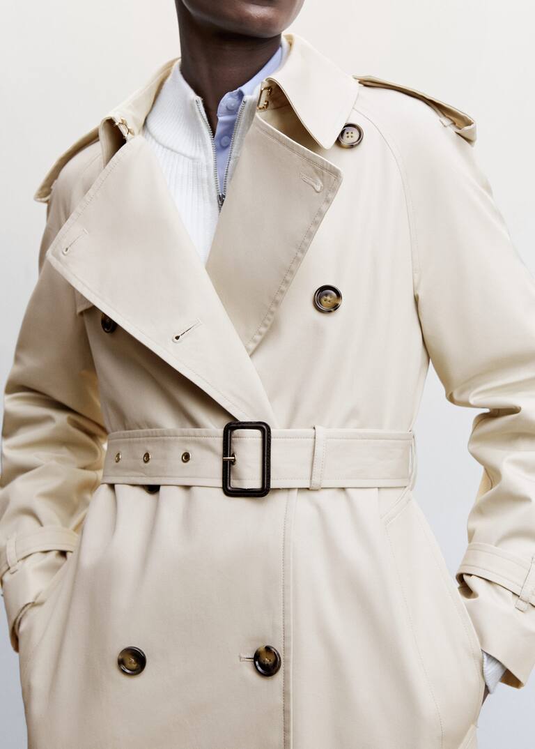 Cotton Trench Coat With Belt Women Mango Usa