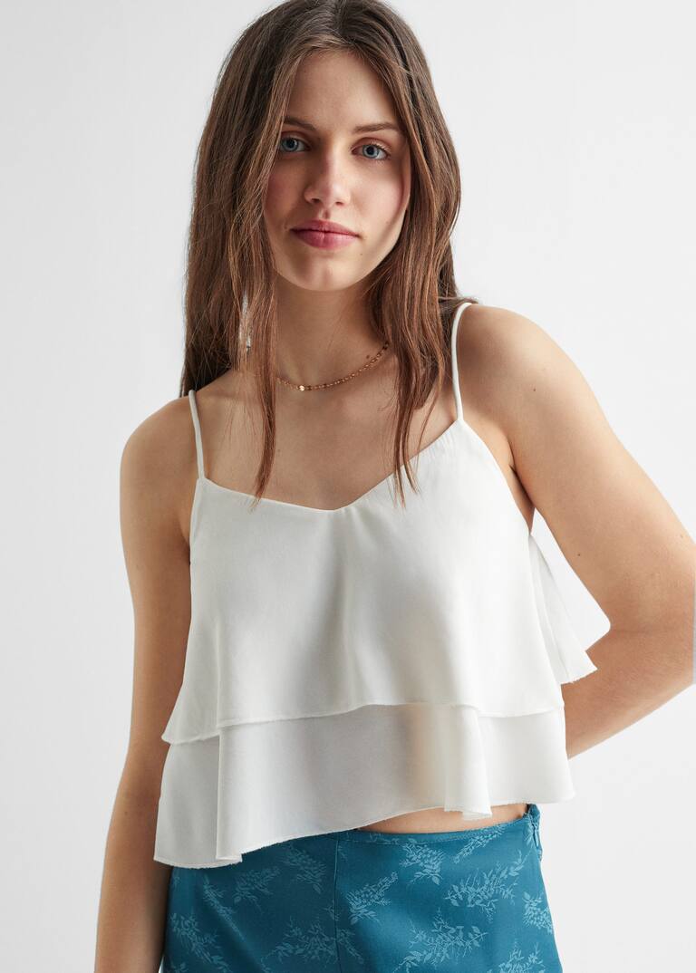 Ruffled blouse - Teenage girl | Mango Teen USA