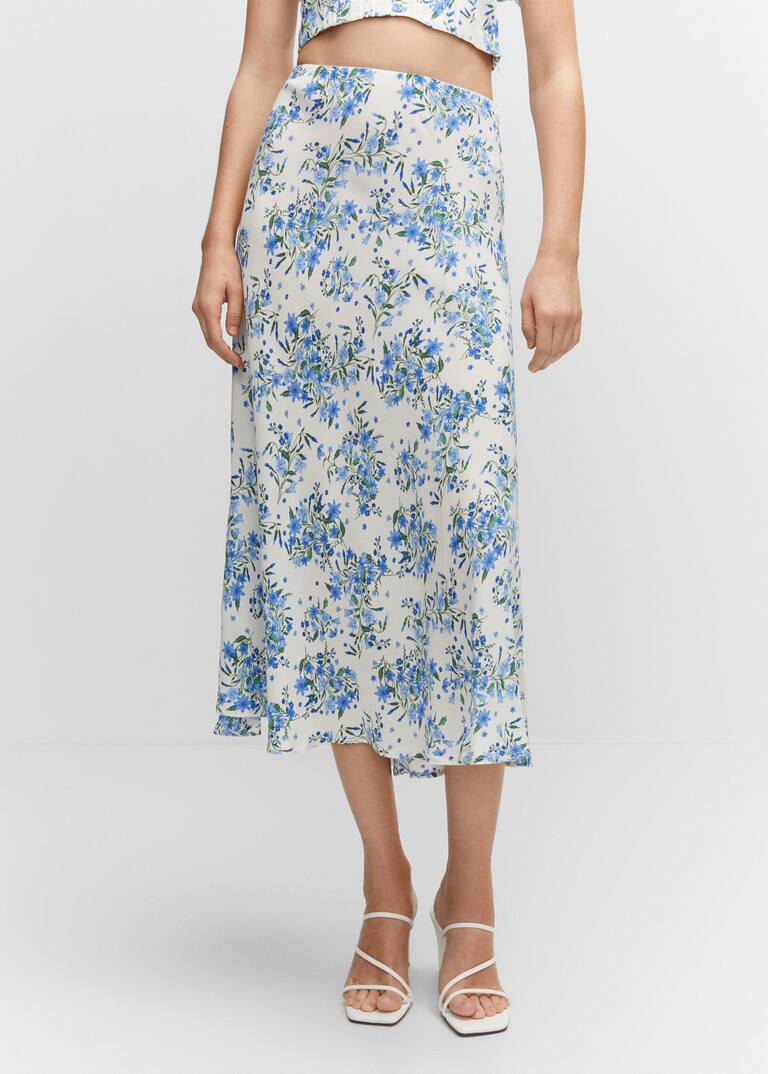Floral Midi Skirt Women Mango Usa