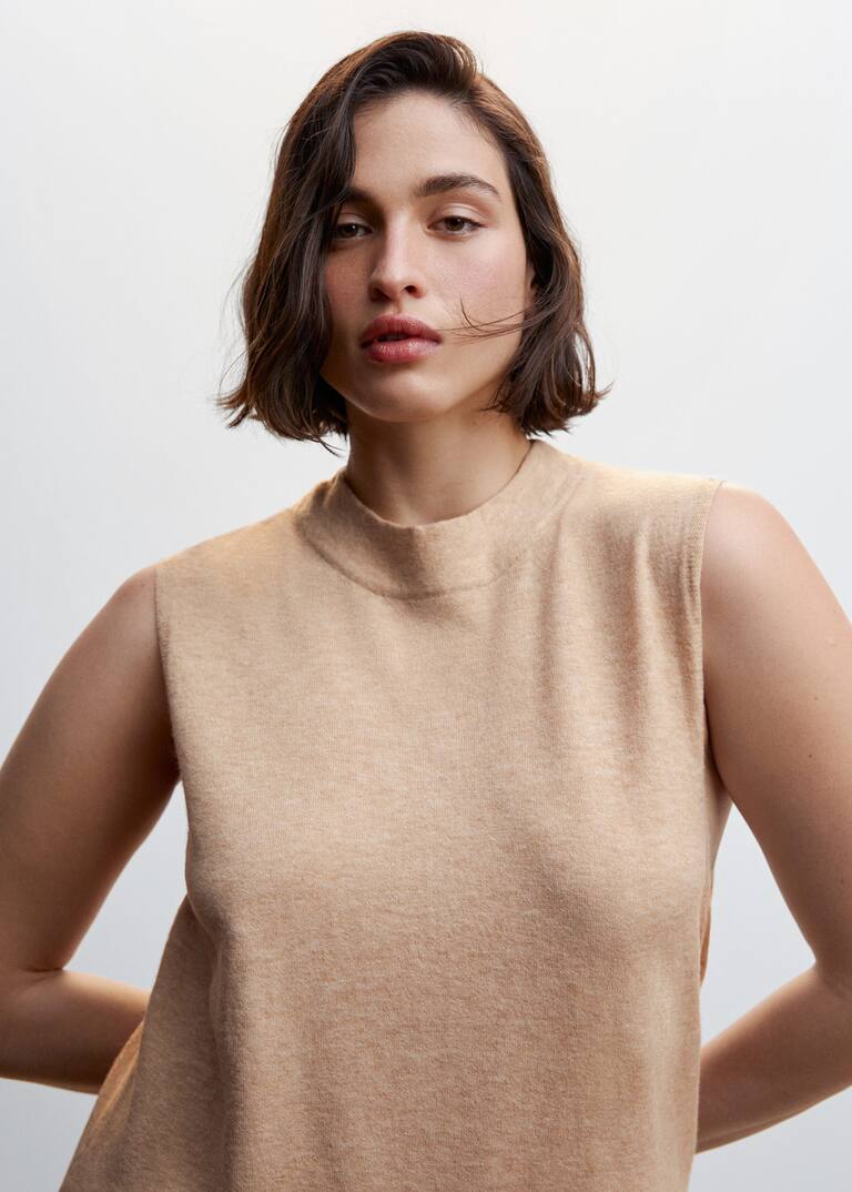 Side Slit Knit Dress Women Mango Usa