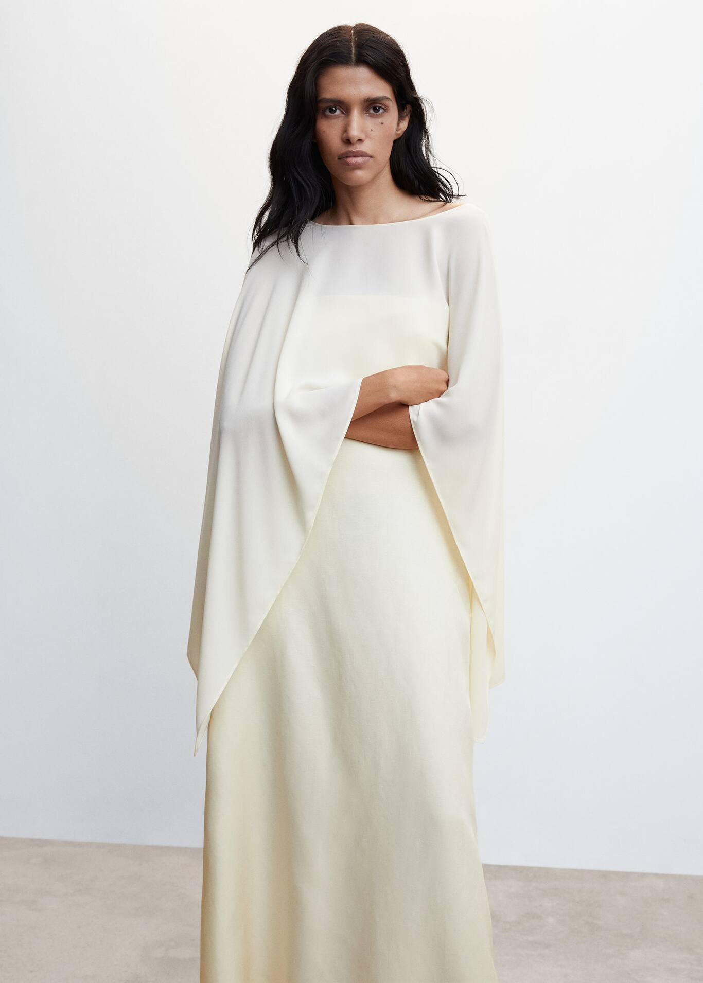 Flowing cape blouse - Woman | MANGO OUTLET Bulgaria